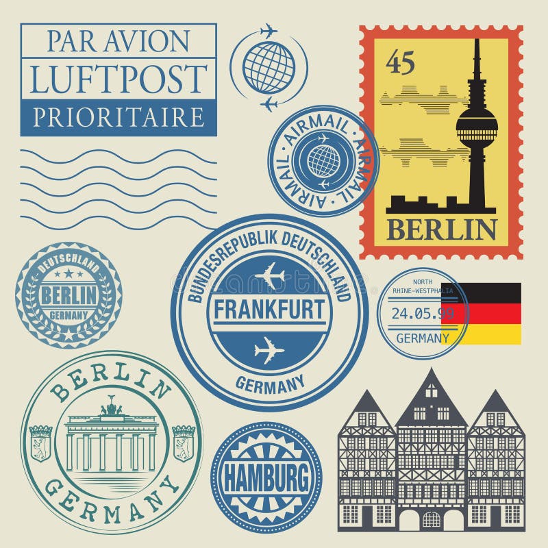 Travel stamps set stock vector. Illustration of flight - 50324014