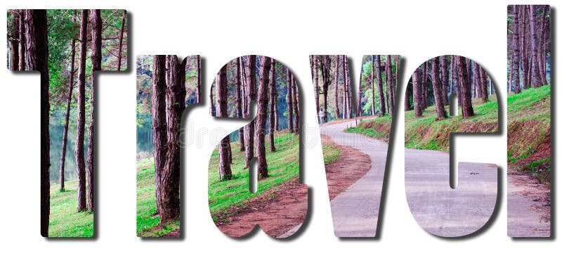 Travel Text Filled with Winding Road Stock Image - Image of environment ...