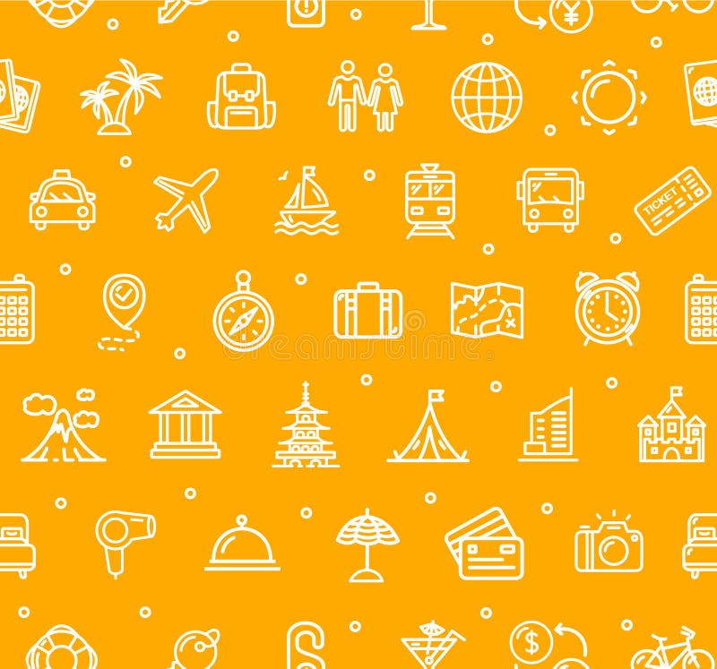 Travel and Tourism Background Pattern. Vector Stock Vector ...