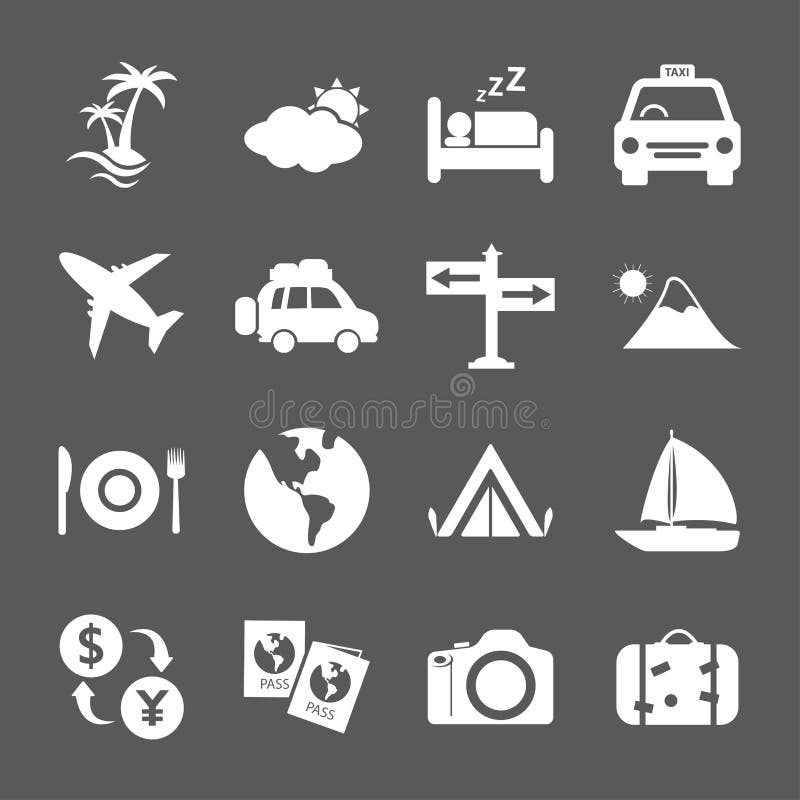 Travel and Tourism Icon Set, Vector Eps10 Stock Vector - Illustration ...