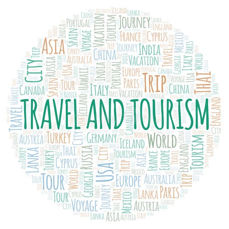 Travel and Tourism Word Cloud. Stock Illustration - Illustration of ...