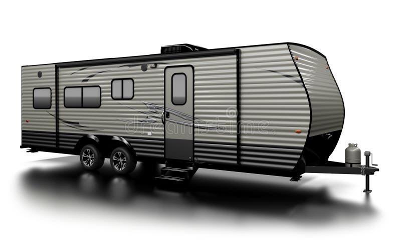 Travel Trailer stock illustration. Illustration of activity - 55858068