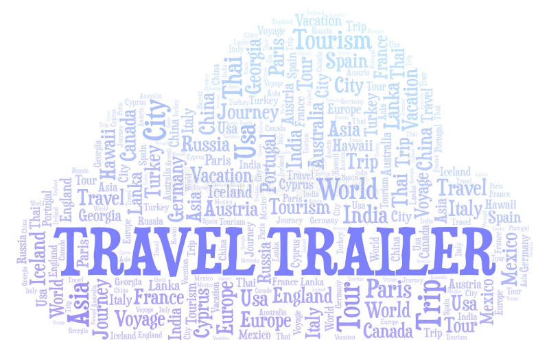 Travel Trailer word cloud. stock illustration. Illustration of ...