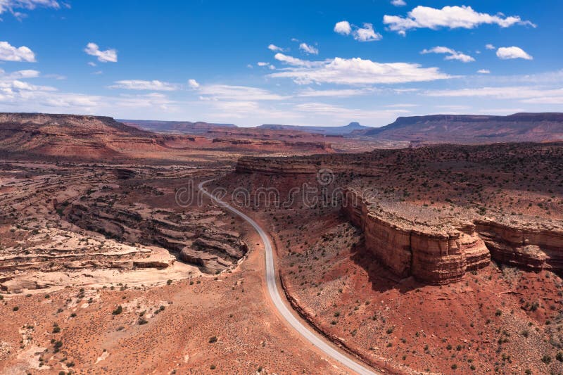 Travel Utah Background. Scenic Highway through Red Rocks Stock Photo ...