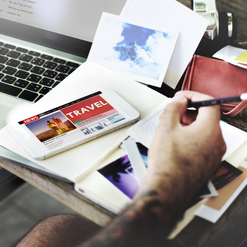 Travel Vacation Holiday Destination Journey Digital Concept Stock Photo ...