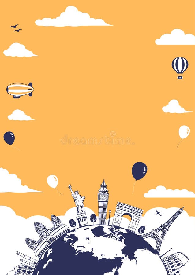 Travel, Vacation, Sightseeing Vector Illustration for Poster,flyer Etc ...
