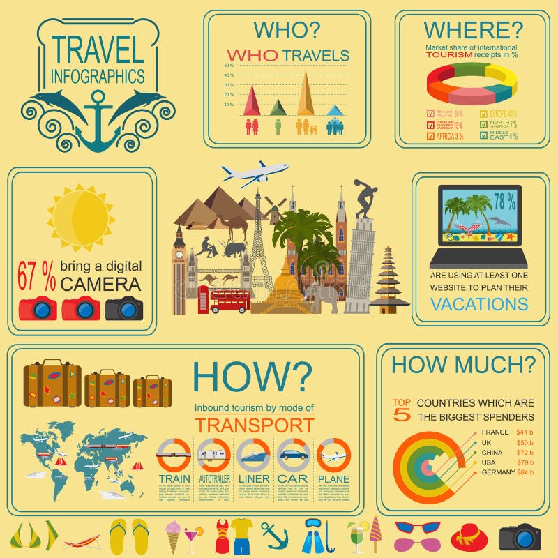 Travel. Vacations. Beach Resort Infographics Stock Vector ...