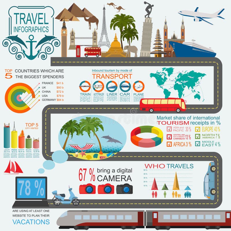 Travel. Vacations. Beach Resort Infographics Stock Vector ...