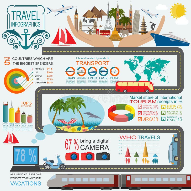 Travel. Vacations. Beach Resort Infographics Stock Vector ...