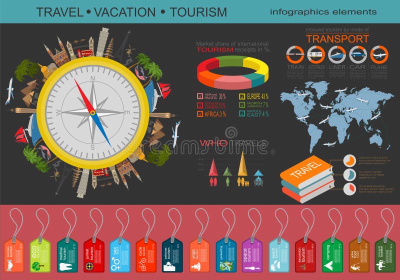 Travel. Vacations. Beach Resort Infographics Stock Vector ...