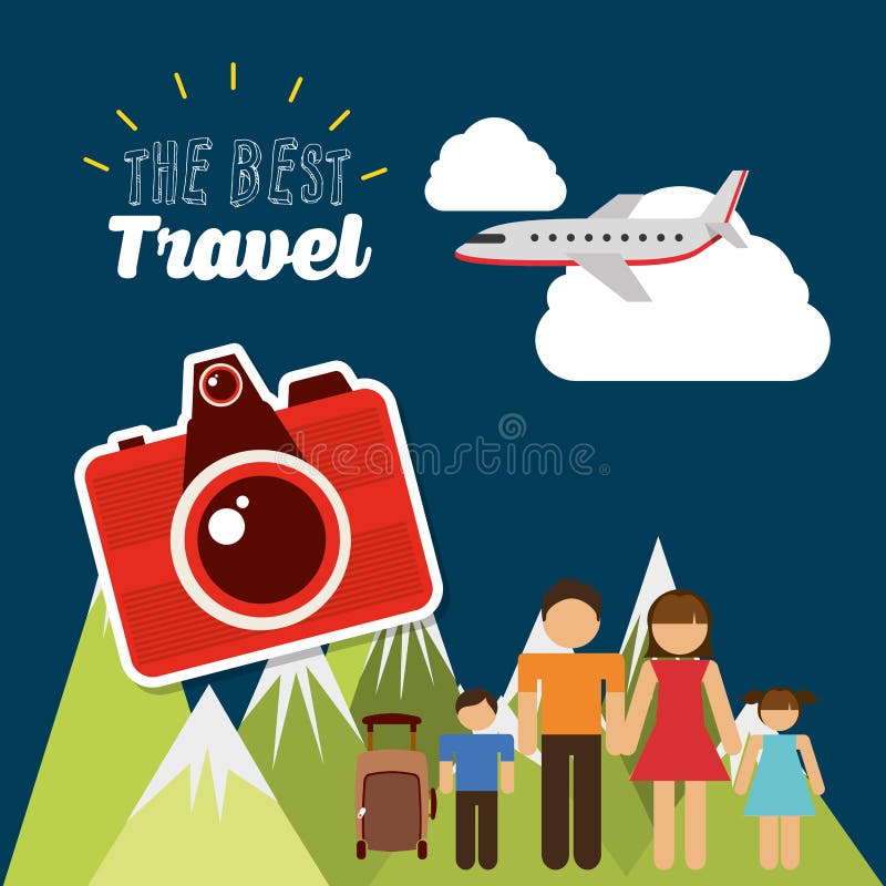 Travel vacations stock vector. Illustration of luggage - 59520446