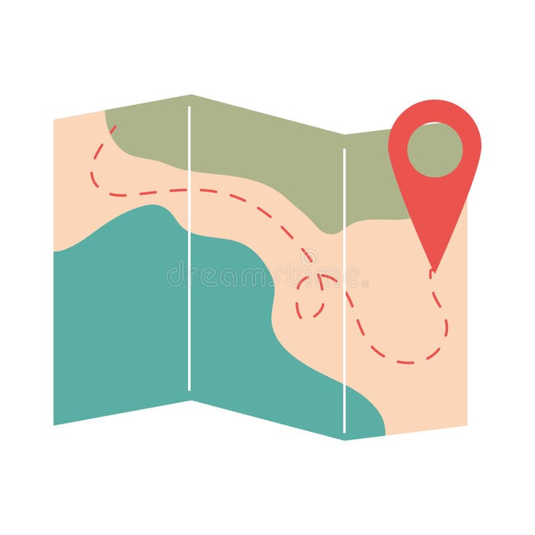 Travel Vacations Gps Navigation Location Pointer Map Isolated Vector ...