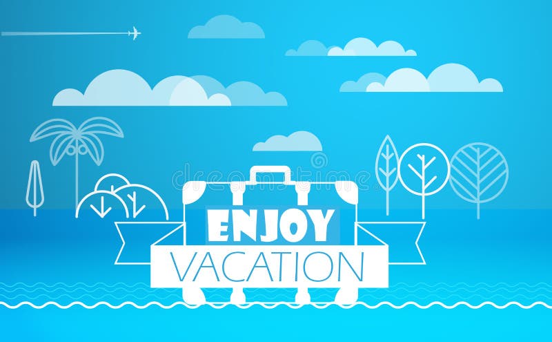 Travel Vector Illustration. Enjoy Vacation Stock Vector - Illustration ...