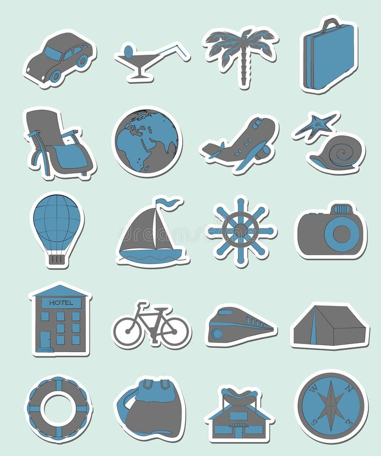 Travel vector set stock vector. Illustration of hotel - 31045511