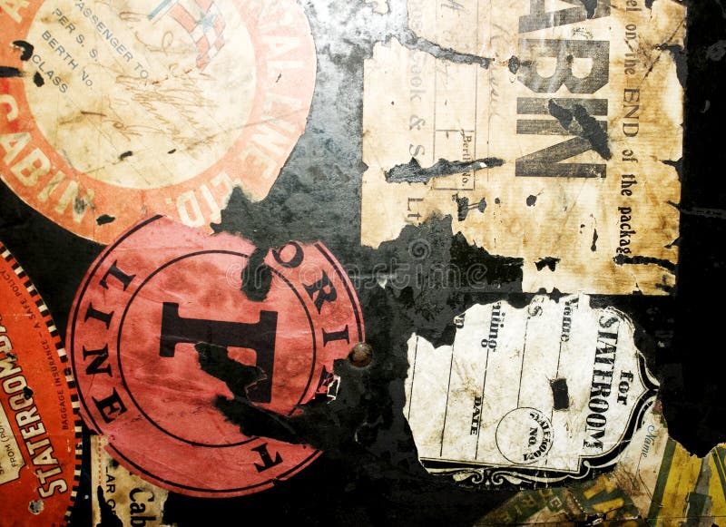 Travel - Vintage Luggage Stamps Stock Photo - Image of labels, stickers ...