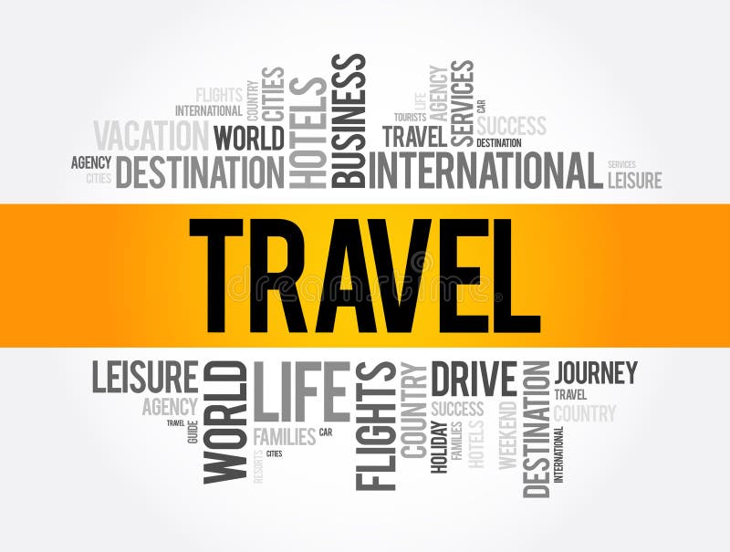 TRAVEL Word Cloud Concept Made with Words Cities Names, Business ...