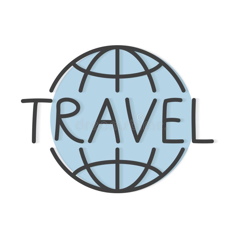 Travel word concept stock vector. Illustration of blue - 194492719