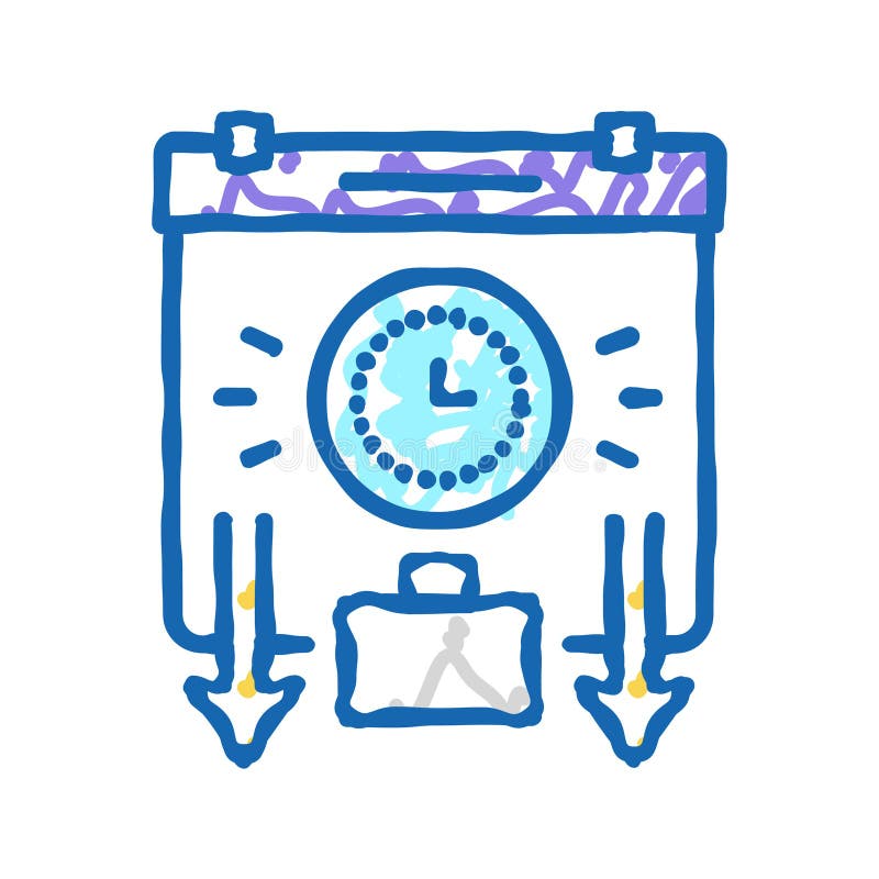 Travel or Work Schedule Icon Doodle Illustration Stock Vector ...