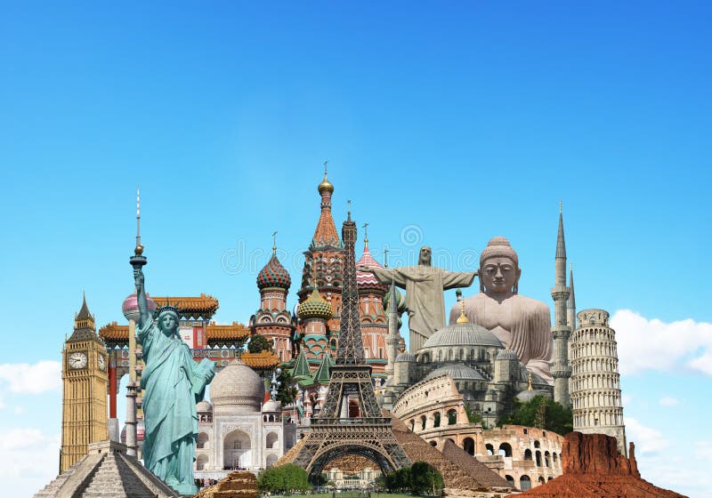 Travel the World Monuments Concept Stock Illustration - Illustration of ...
