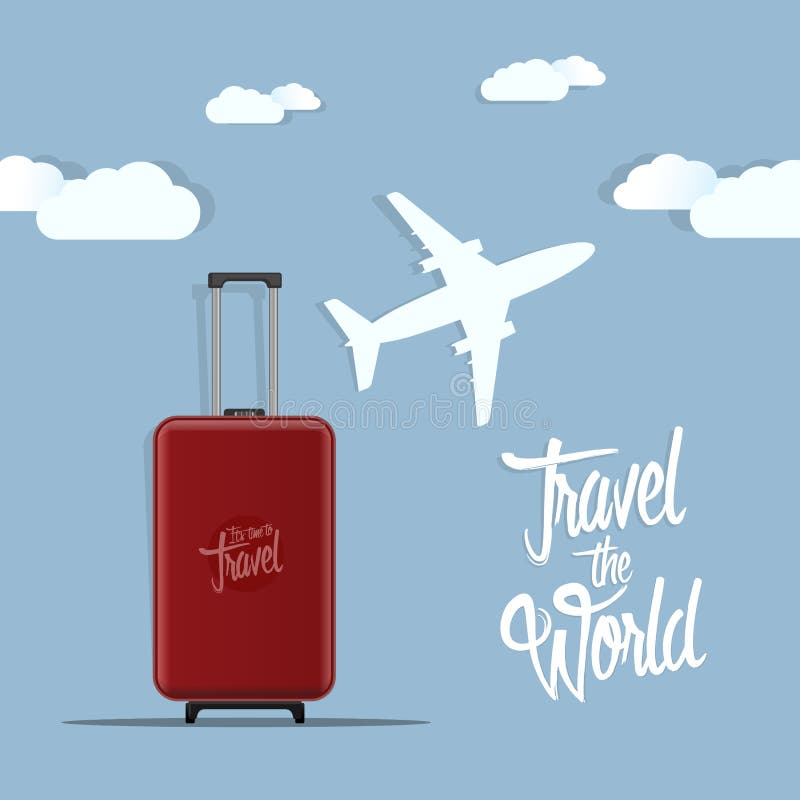 Travel the World Poster Design Vector Illustration Stock Vector ...