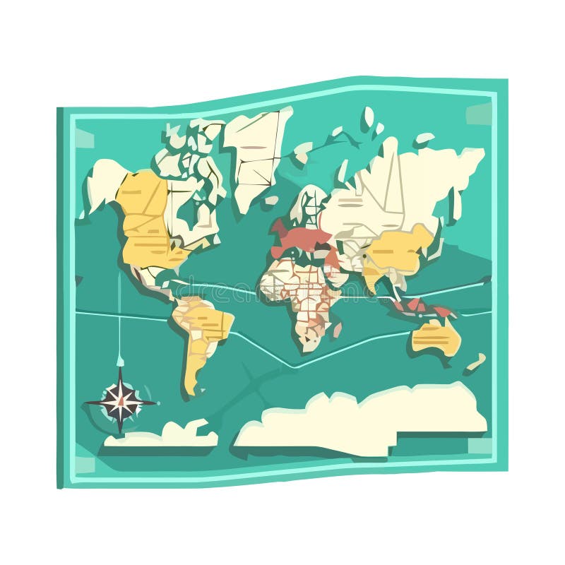 Travel the World with this Vector Map Stock Vector - Illustration of ...