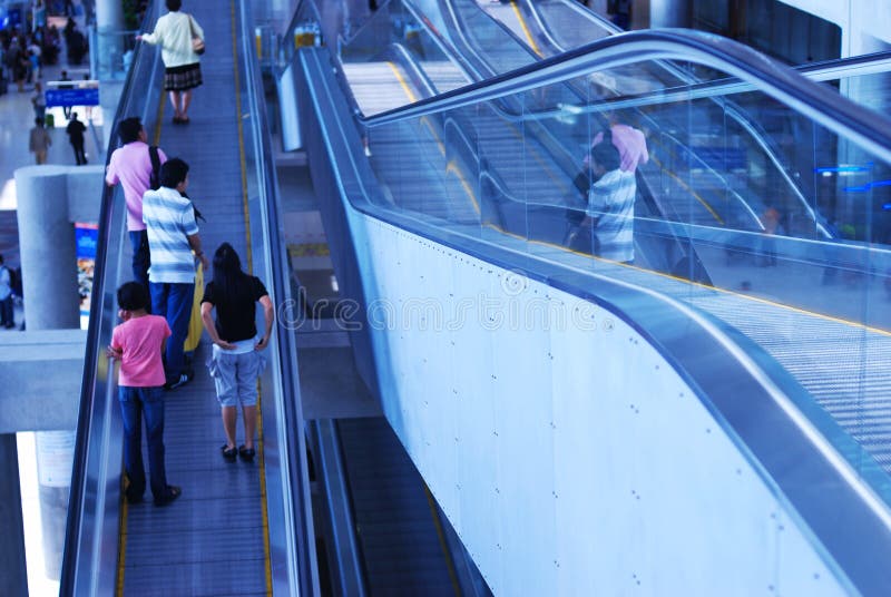 Travelator in airport stock photo. Image of tourist, arrival - 6980546