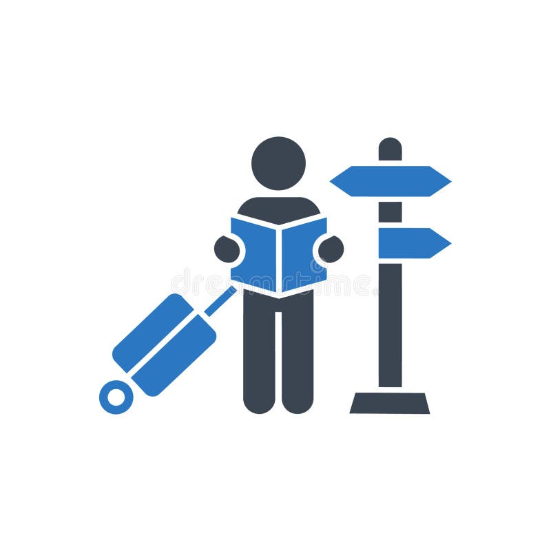 Traveler Guide Icon stock vector. Illustration of luggage - 361529081