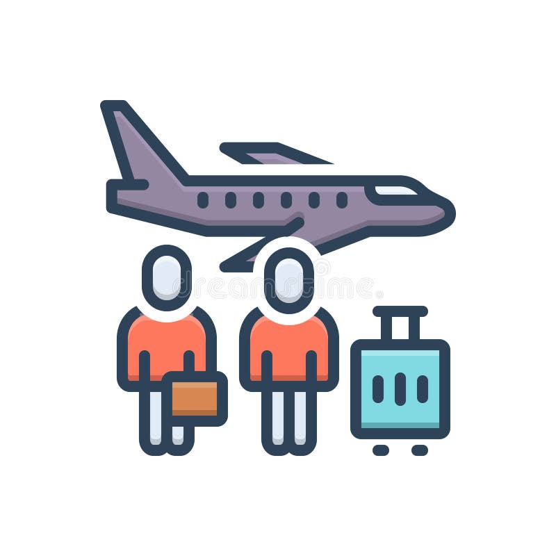 Color Illustration Icon for Traveler, Passenger and Hiker Stock ...