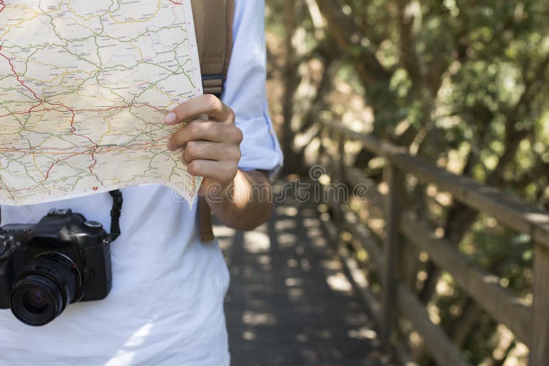 Traveler with the map stock photo. Image of maps, outdoors - 107281534