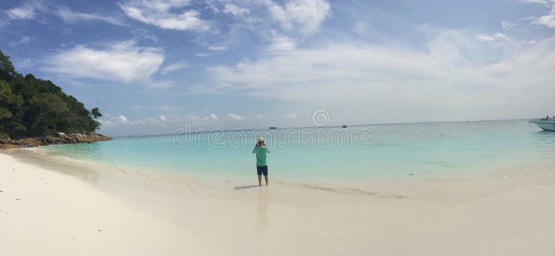 Traveler Take Photo on the Beach Editorial Stock Photo - Image of sand ...