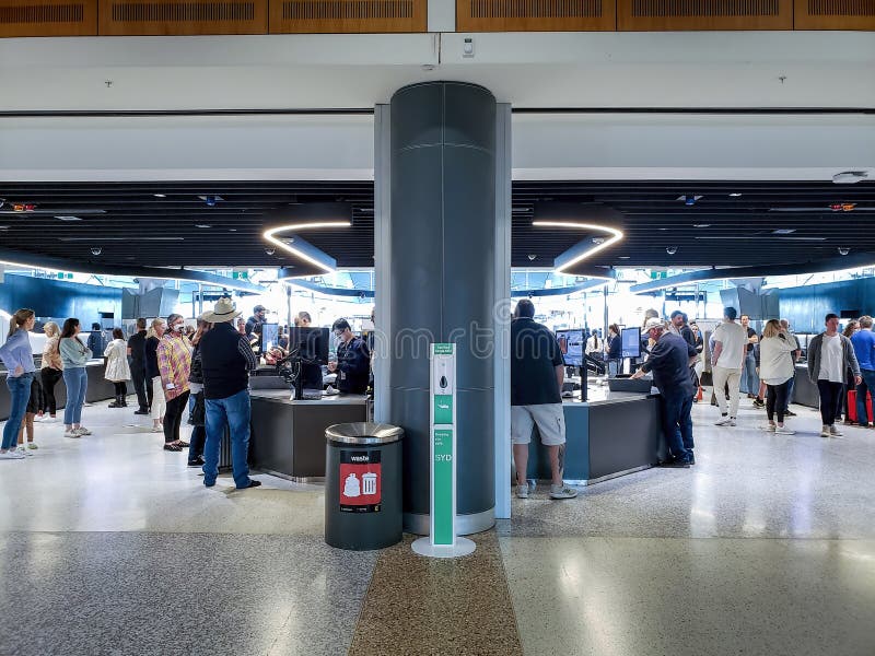 Travelers Wait and Queue through the Security Screening Checkpoint Area ...
