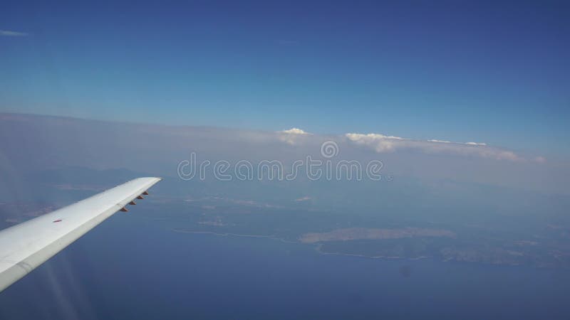 Traveling by Air. View through an Airplane Window Stock Photo - Image ...