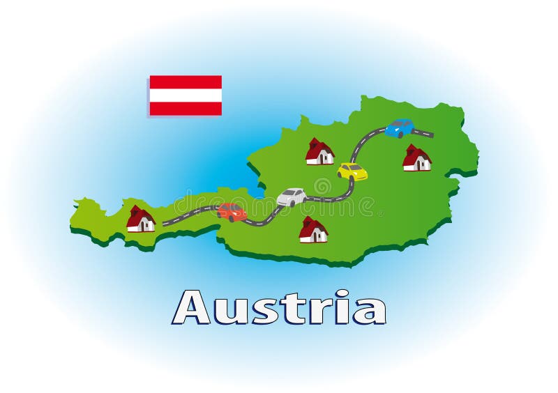 Traveling in Austria stock vector. Illustration of vacation - 5495094
