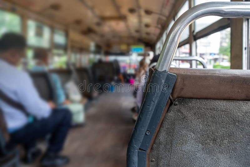 Traveling by Bus in the City of a Developing Country Stock Photo ...
