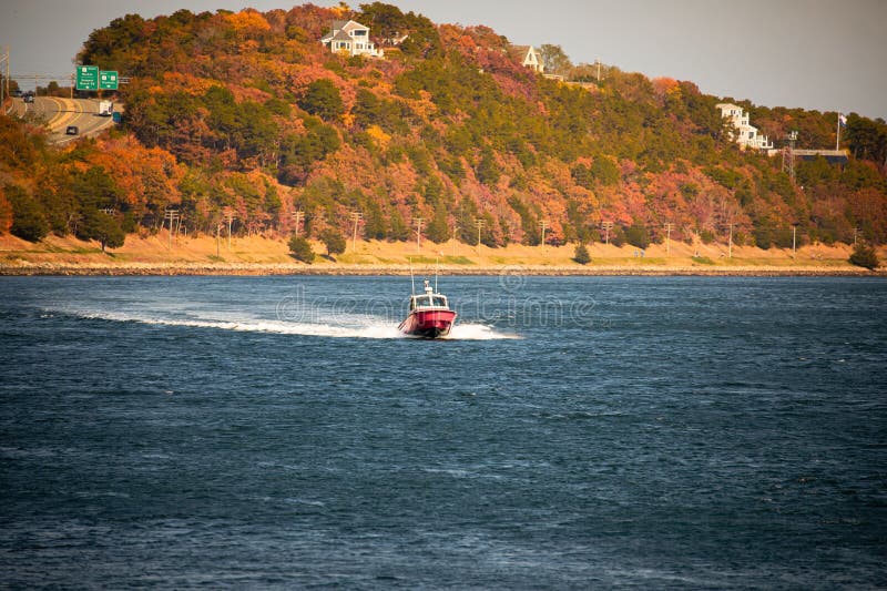 Traveling through Cape Cod Canal Editorial Stock Photo - Image of ...