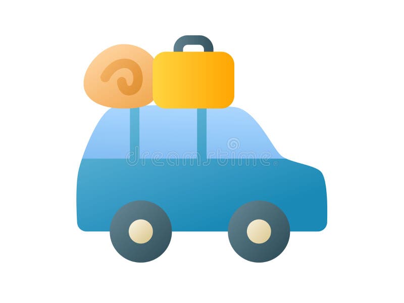 Traveling Car Single Isolated Icon with Smooth Style Stock Vector ...
