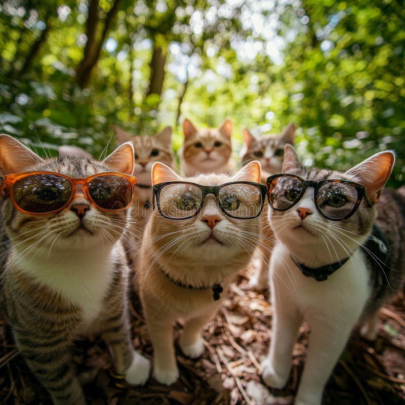 Traveling Funny Cats Make a Funnie Selfie Stock Image - Image of ...