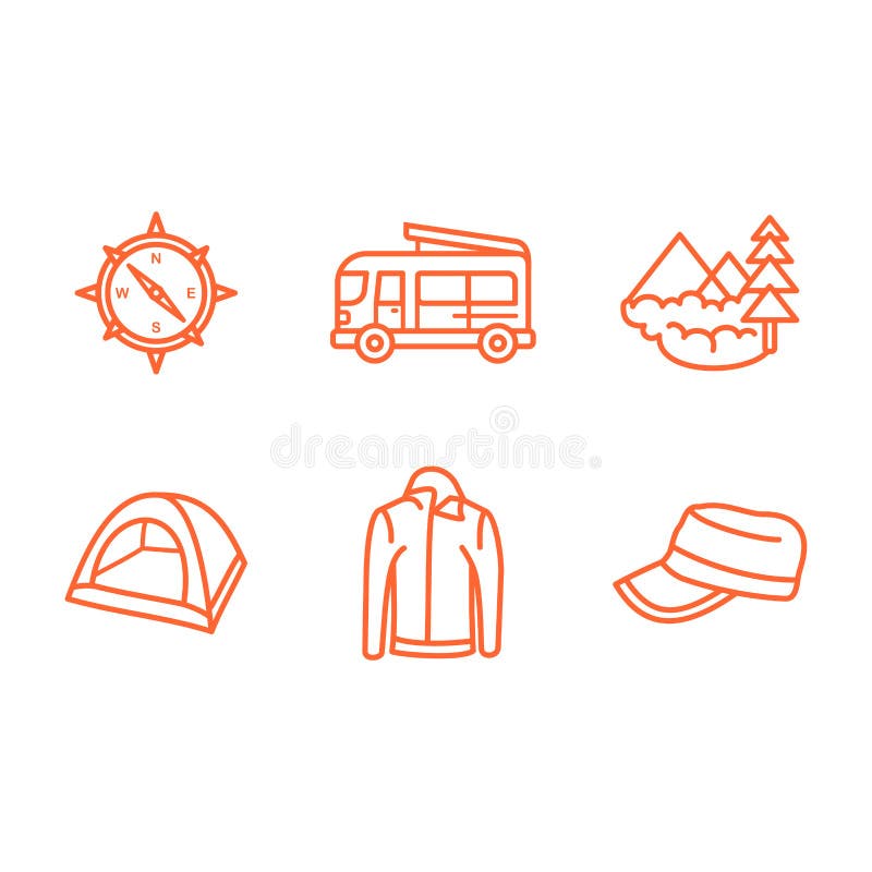 Traveling icon set stock vector. Illustration of symbol - 110259875