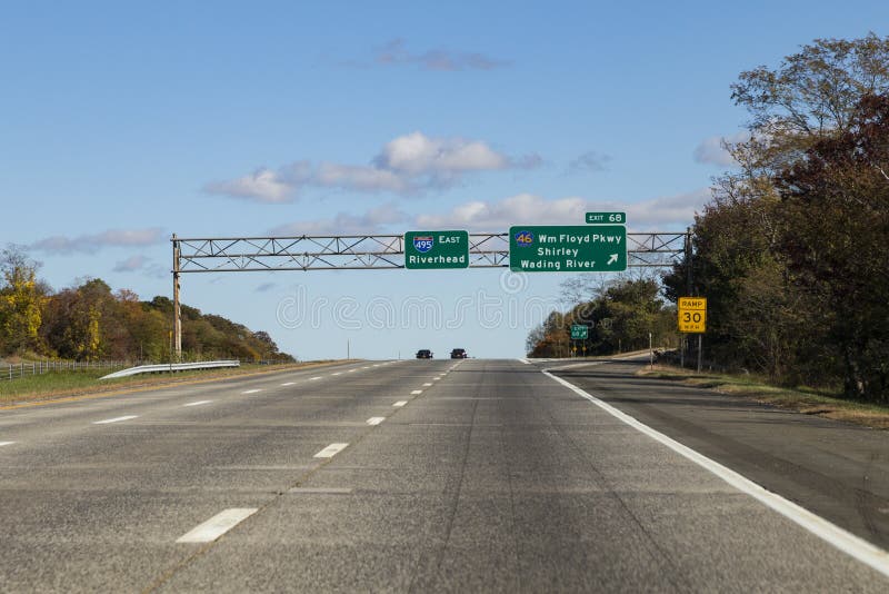 Traveling on Interstate 495 Stock Photo - Image of interstate, signage ...