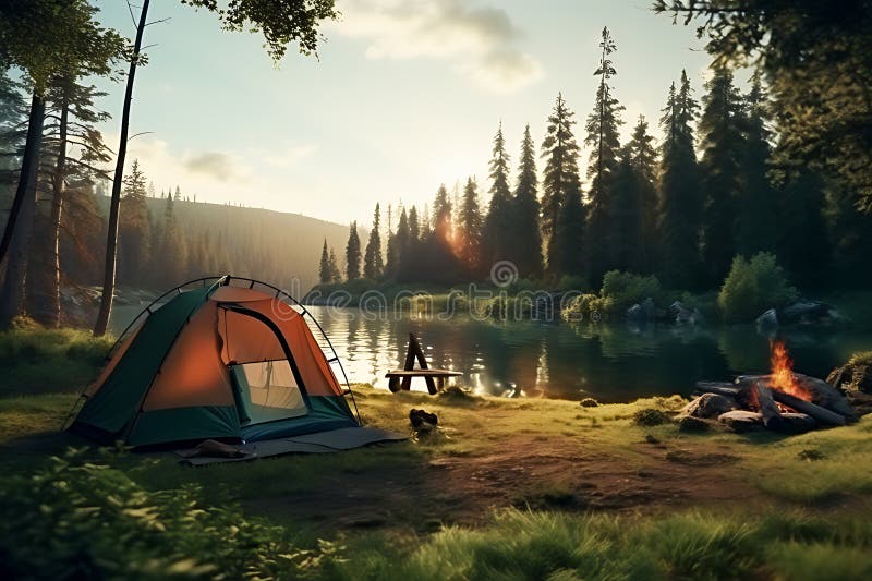 Traveling Up the Mountain To Camp in Forest is a Great Way To Relax ...