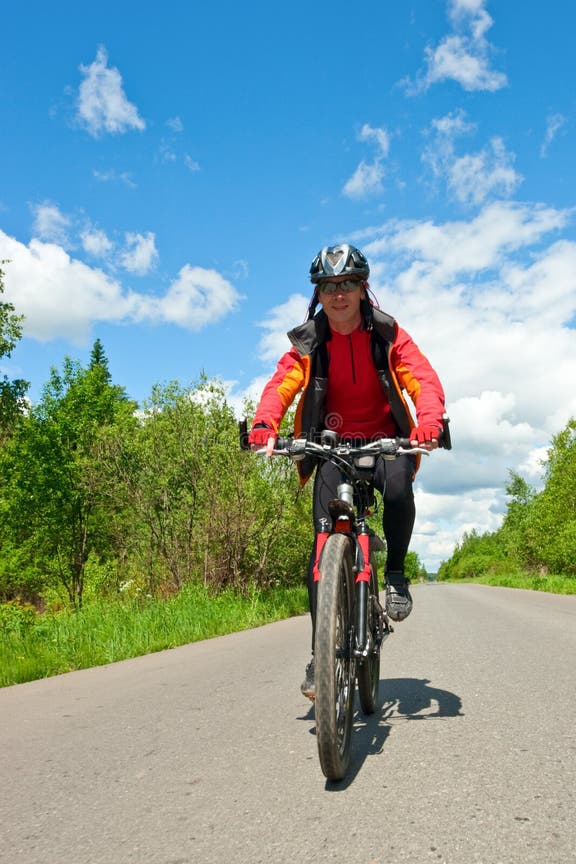 Travelling cyclist stock image. Image of cycle, adult - 9733483