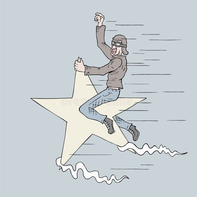 Travelling in Fast Star Design Stock Vector - Illustration of shooting ...