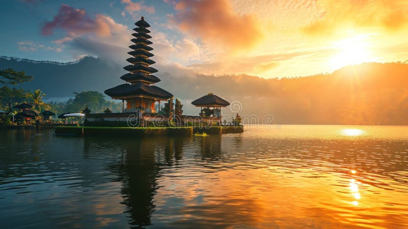 Travelling To Bali Advertisment Background with Copy Space Stock Image ...