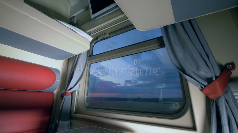 Travelling by Train Concept. Half of a Train Cabin with a Window Shown ...