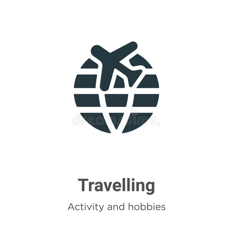 Travelling Vector Icon on White Background. Flat Vector Travelling Icon ...
