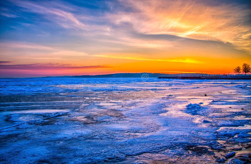 Traverse City Sunrise stock image. Image of northern - 49038827