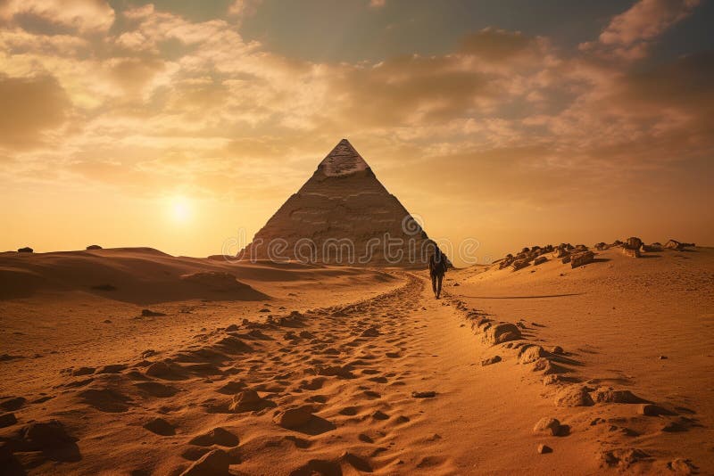 Traversing the Sands of Ancient Egypt Stock Illustration - Illustration ...