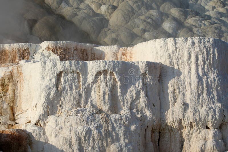 Travertine Formation, with Smooth and Shiny Surfaces, in Natural Hot ...