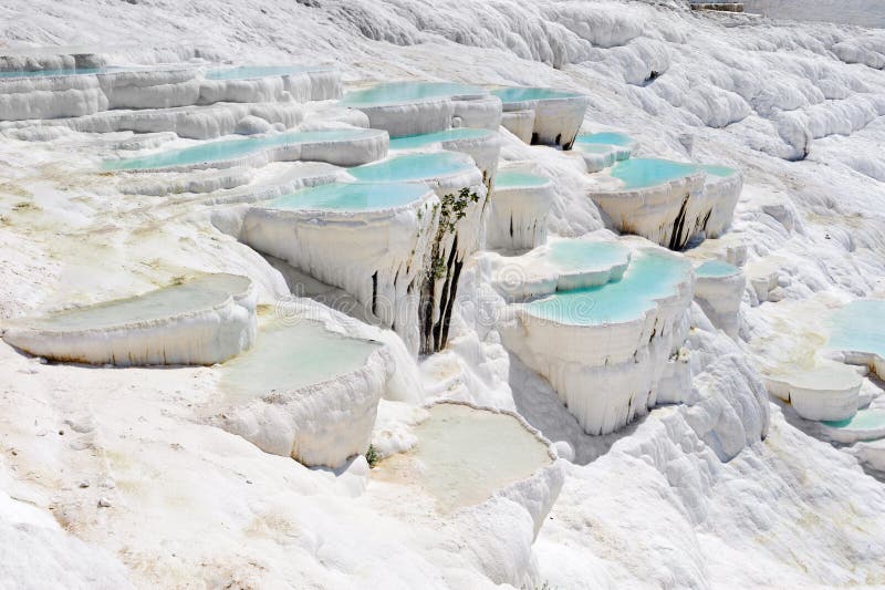 Pamukkale, Turkey editorial stock photo. Image of deposits - 19720718