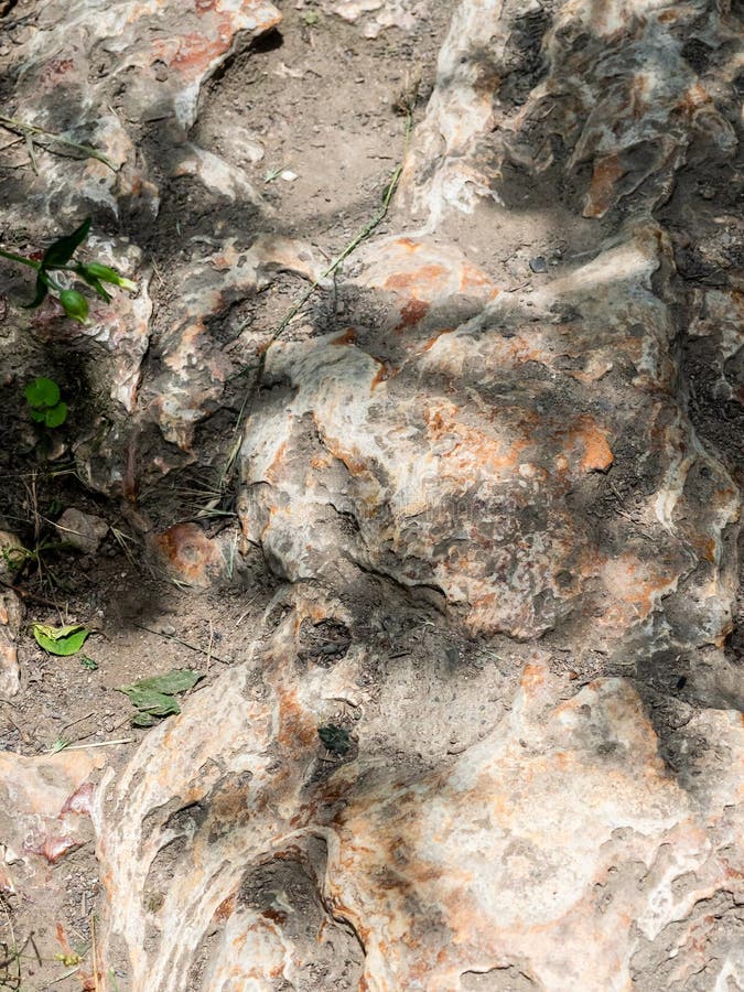 Travertine Surface of Gorge of Vorotan River Stock Image - Image of ...